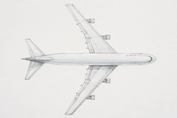 Airplane Drawing Top View
