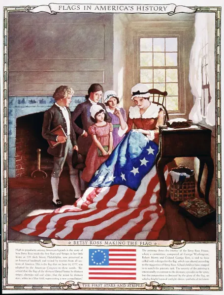 Betsy Ross And Her Flag