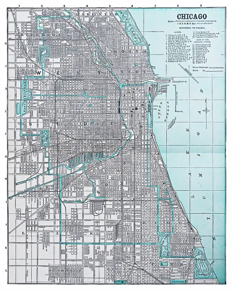 Jigsaw Puzzle of Map of Chicago 1892 - Media Storehouse