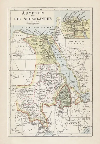 Nile Delta Map Map Of The Nile Delta And Suez Canal Hi Res Stock