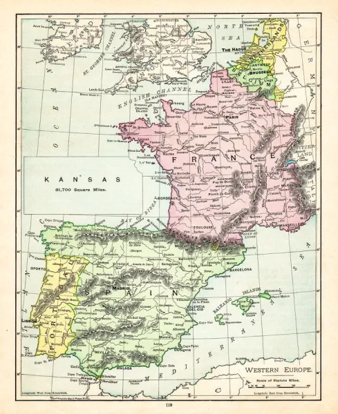 Map Of Spain 1700