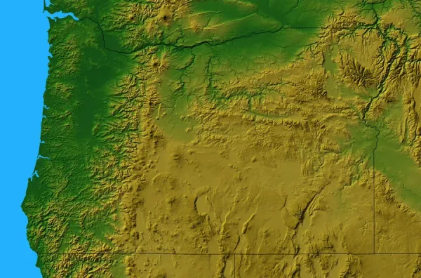 Map of Oregon Our beautiful Wall Art and Photo Gifts include Framed ...