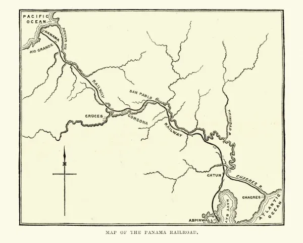 Panama Canal Railway Map