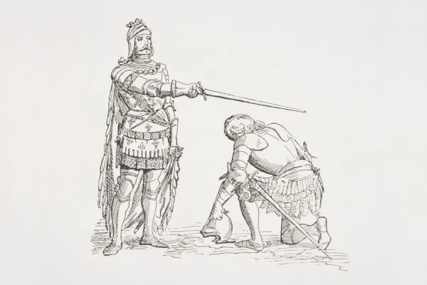 Knight Kneeling With Sword