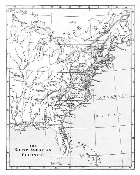Jigsaw Puzzle of Old chromolithograph map the North American Colonies