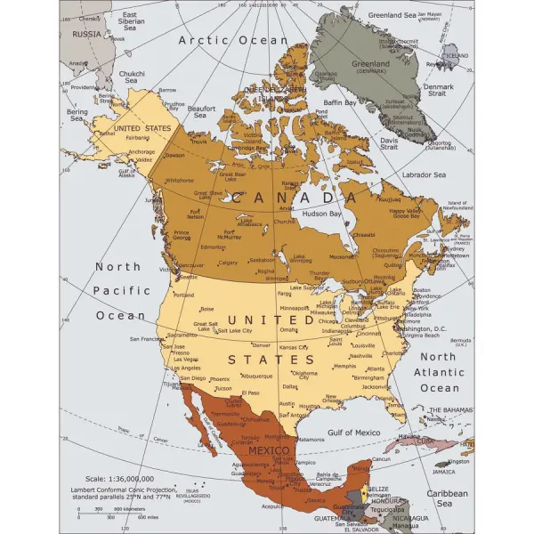 North America Political Map