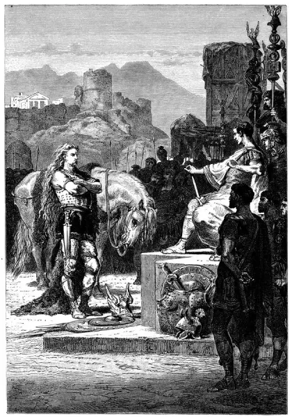 Vercingetorix Surrenders To Caesar Painting