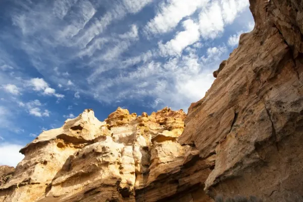 Weathered rock formations in Teide National Park, Tenerife