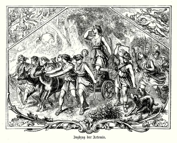 Artemis Greek Goddess Of The Hunt Drawings