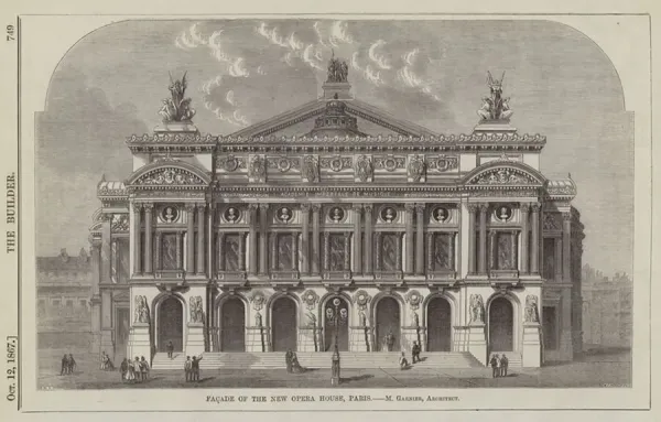 Paris Opera House Facade Drawing Brandacle | Banner Mockup In Paris,