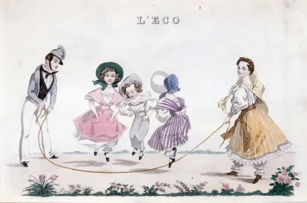 Victorian Era Jump Rope Children Playing Free Public Domain Image