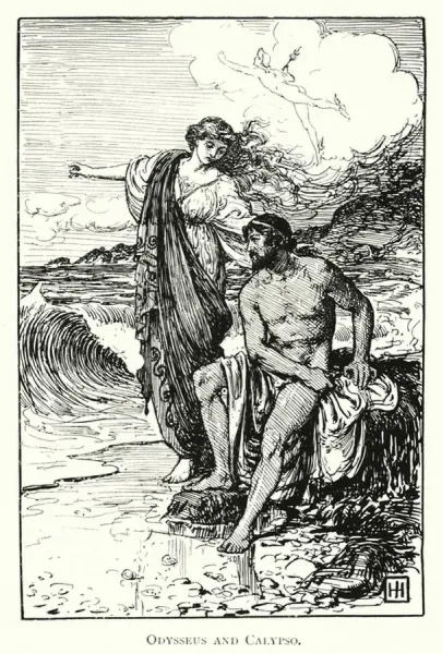 Calypso And Odysseus Painting