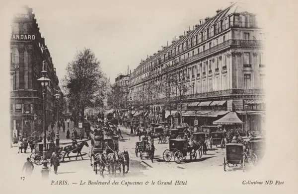 Boulevard Des Capucines Kaart Boulevard Des Italianen In Parijs