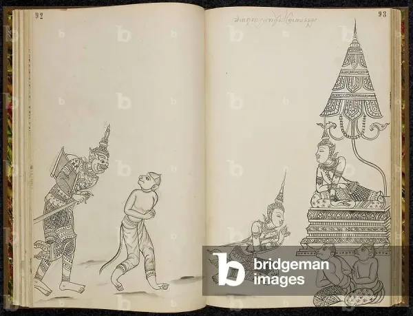 Scene from the Ramakien (Thai version of the Ramayana)