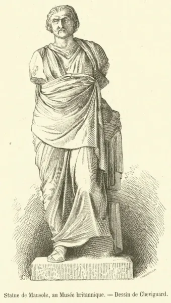 Statue de Mausole, au Musee britannique (engraving)