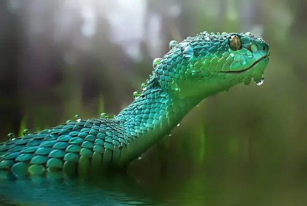 Green Viper Snake Wallpaper