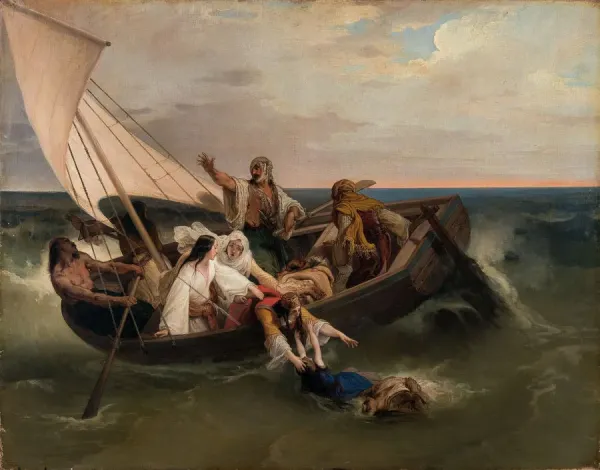 Boat with Greek Fugitives, 1834. Creator: Hayez Our beautiful Wall Art ...