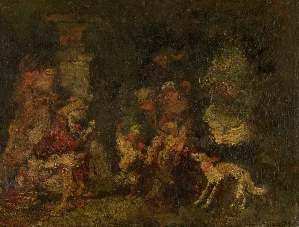 A Cave in the Forest, 1883. Creator: Adolphe Monticelli