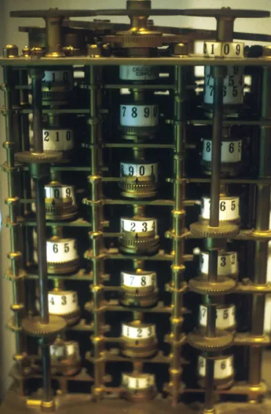 Charles Babbage Difference Engine Engraving Of Charles Babbage's