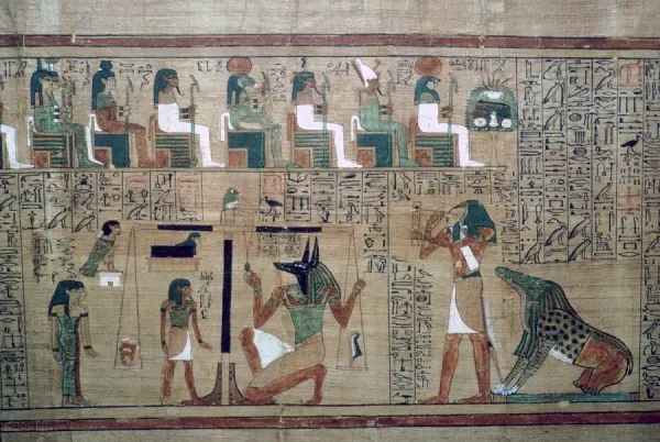 Egyptian Weighing Of The Heart Weighing The Heart Egyptian Papyrus