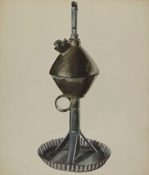 Lard or Whale Oil Lamp, c. 1937 Our beautiful Wall Art and Photo Gifts ...