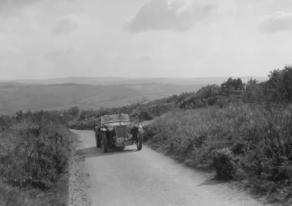 MG TA of WJ Green competing in the MCC Torquay Rally, 1938