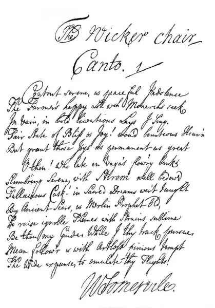 Part of the poem of The Wicker Chair Our beautiful Wall Art and Photo ...