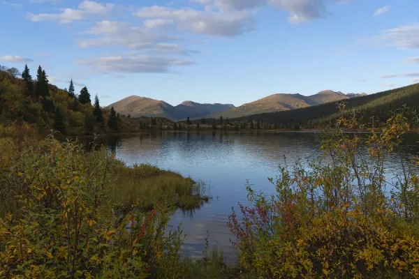 Rose Lake, Yukon, a small lake along the South Canol Road