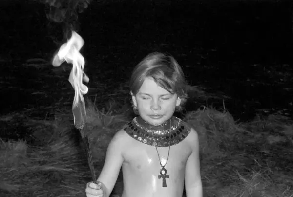 Unusual: Children. Fire Eater. 9 year old Tony Walls