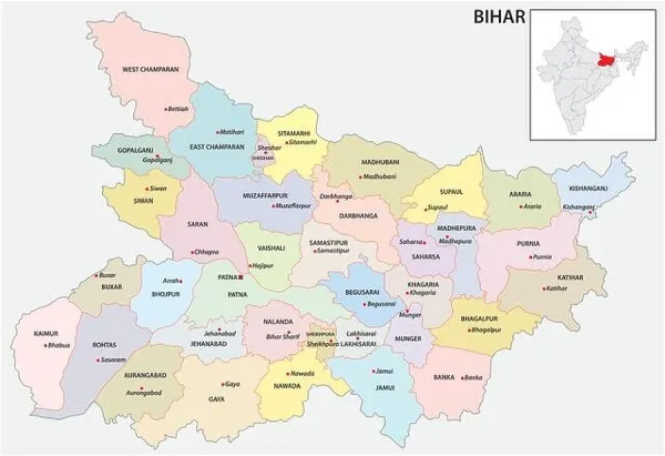 Jigsaw Puzzle of administrative and political map of indian state of