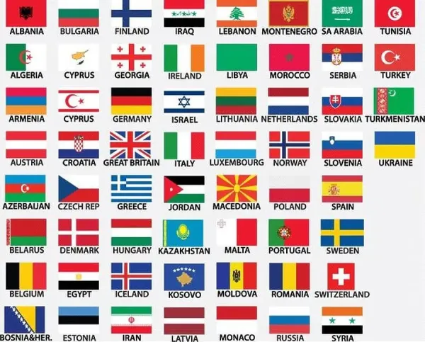 European Country Flags Printable