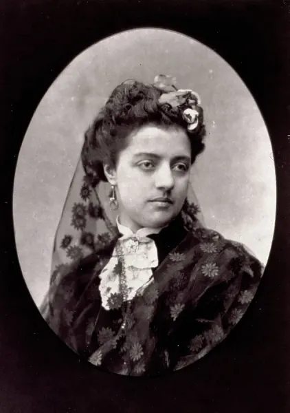 Half-length portrait of the french actress Blanche Boissart