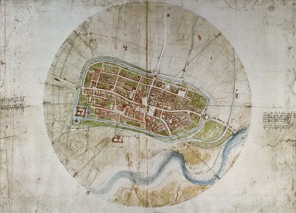 Leonardo Da Vincis Map Of Imola High Renaissance