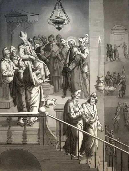 Jesus before Caiaphas, Peter again denies Christ Our beautiful Wall Art ...