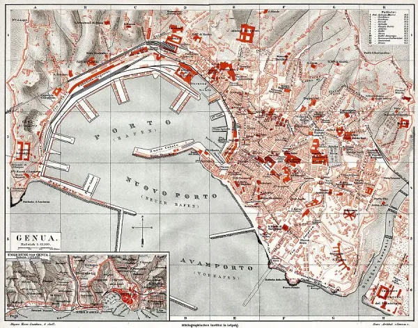 Map Of Genoa In Italy