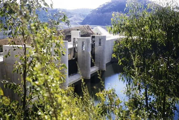 Overflow of a dam, probably Lake Eildon Our beautiful Wall Art and ...