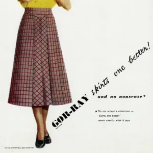 Advert for Gor-ray Koneray pleated skirts 1946 available as Framed ...