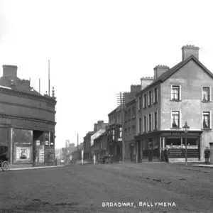 Church St. Ballymena a street scene with shop fronts