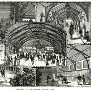 Roller skating rink at Princes Ground, Brompton, 1875