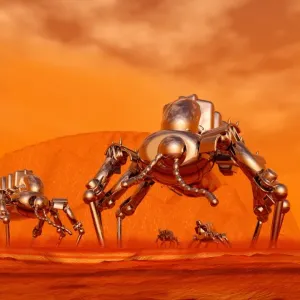 Spider robot. Prototype (G2) modular robot (PolyBot)