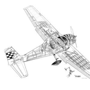 Cessna 150 Aerobat Cutschnittzeichnung Unsere schönen Wandkunst- und ...