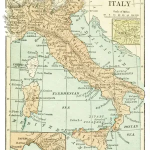 Map of Italy, 1902. Creator: Unknown Our beautiful Wall Art and Photo ...