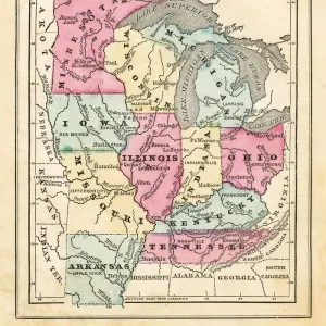 Map of Western states USA 1876 Our beautiful Wall Art and Photo Gifts ...