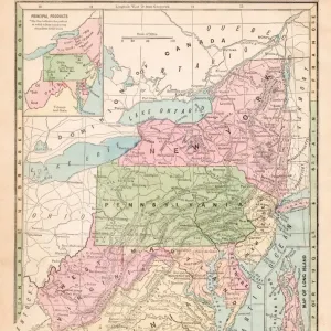 USA Pacific states map 1867 Our beautiful Wall Art and Photo Gifts ...