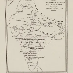 Mughal Empire Akbar Map