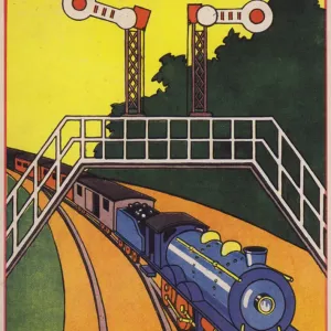 Funicular steam train, on a railway with tunnel, France