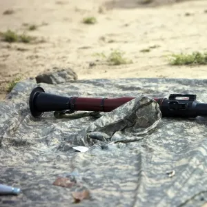 French soldiers with small grenade launcher Verdun
