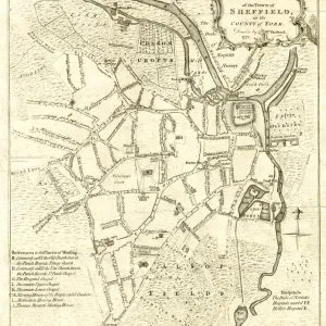 A Plan of Sheffield in 1823 (with Ralph Goslings map of)