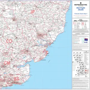 Postcode Sector Map sheet 20 Yorkshire and the East Riding #19951236