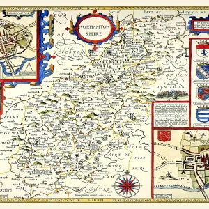 Canvas Print of Old Map of The Isle of Wight 1611 by John Speed